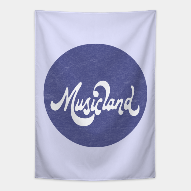 Retro 70s Style Musicland Record Store Logo - Musicland - Tapestry ...