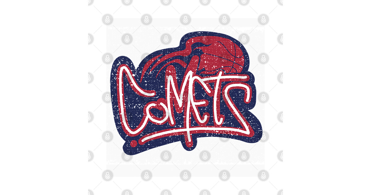 Houston comets fanart vintage style - Comets - T-Shirt | TeePublic