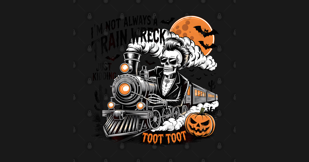I'M Not Always A Train Wreck Halloween Skeleton Crew - Funny Halloween ...