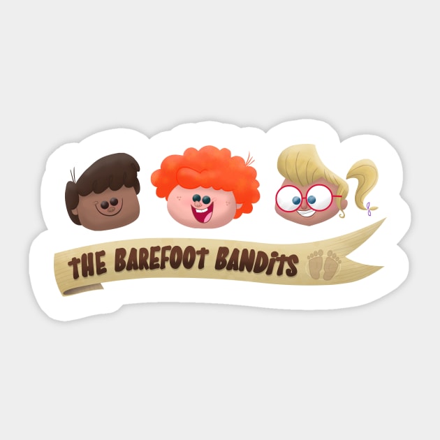 'The Barefoot Bandits' Banner - Cartoon - Sticker | TeePublic