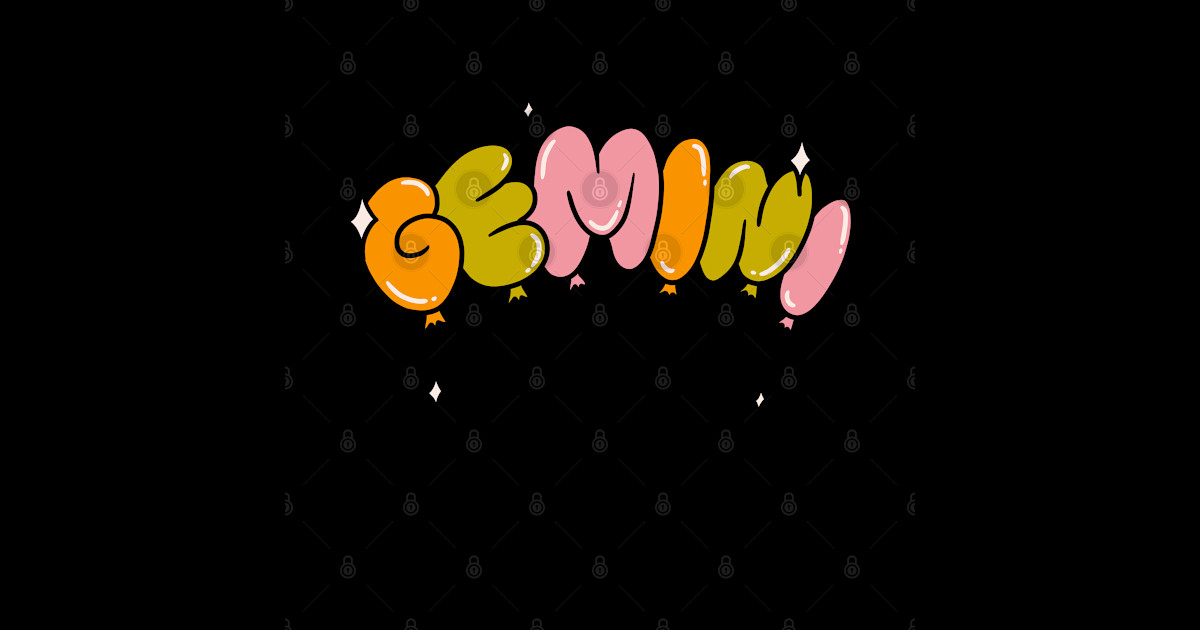 Gemini Balloons - Gemini - Sticker | TeePublic