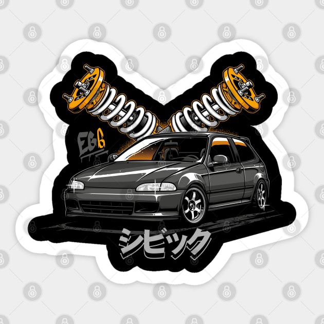 Honda Civic EG6 - Honda Civic - Sticker | TeePublic