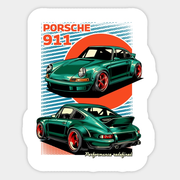 Porsche 911 - Porsche - Sticker | TeePublic