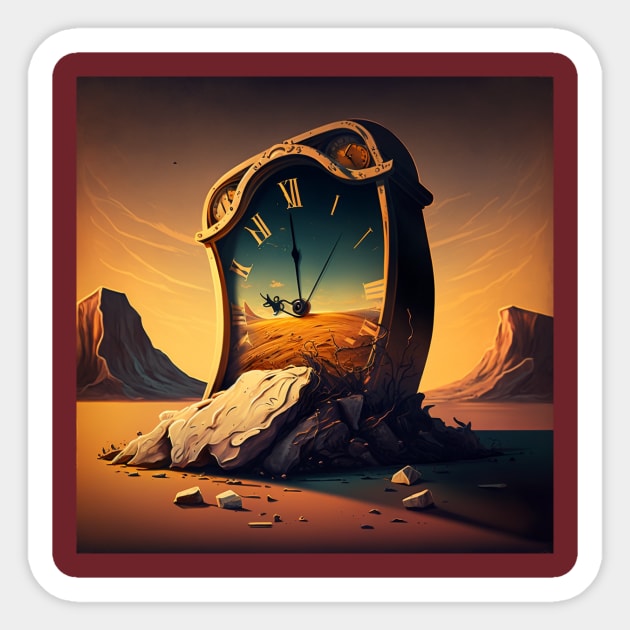 Illustration The Persistence of Memory in Salvador Dali's style ...