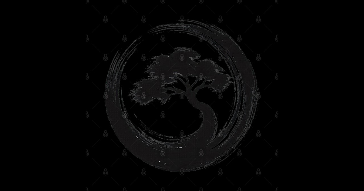 brush strokes tree drawing - Tree Drawing - Sticker | TeePublic