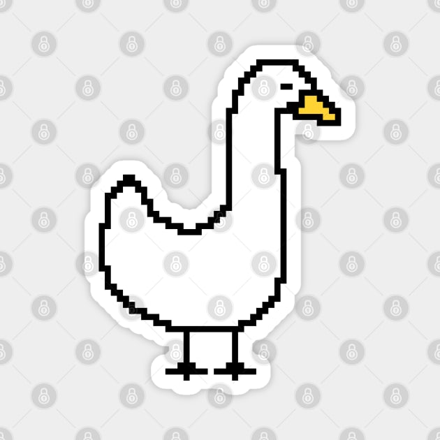 8 Bit Pixelart Silly Goose - 8 Bit - Magnet | TeePublic