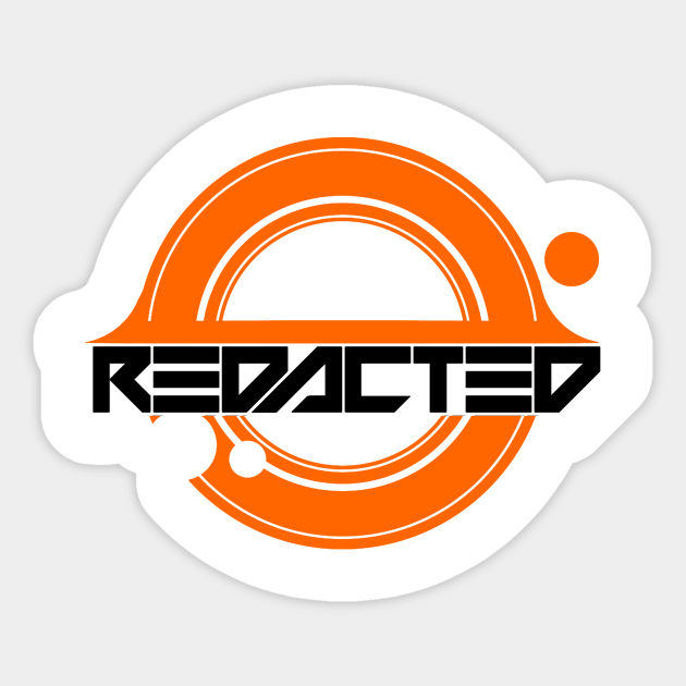 Redacted Logo Black - Redacted - Sticker | TeePublic