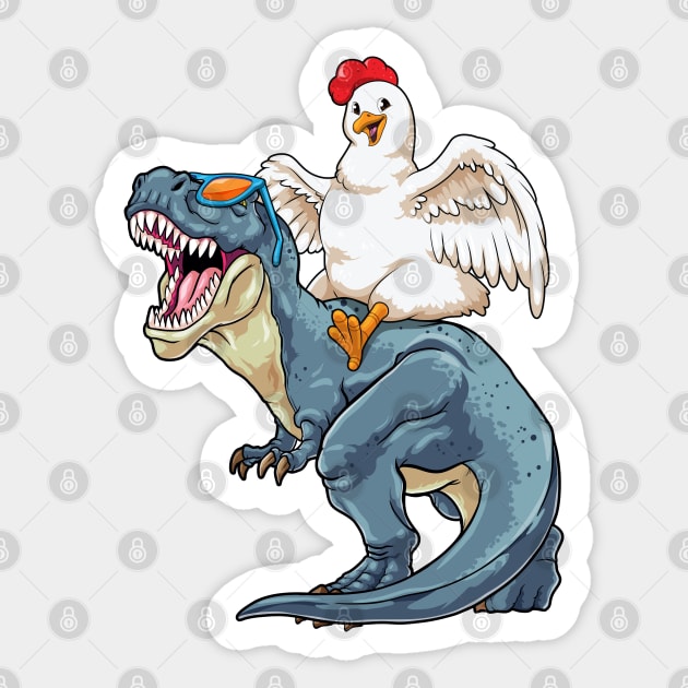Chicken Rex Rodeo - Dinosaur - Sticker | TeePublic
