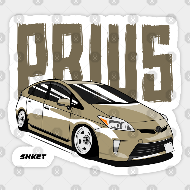 Stanced Prius - Prius - Sticker | TeePublic