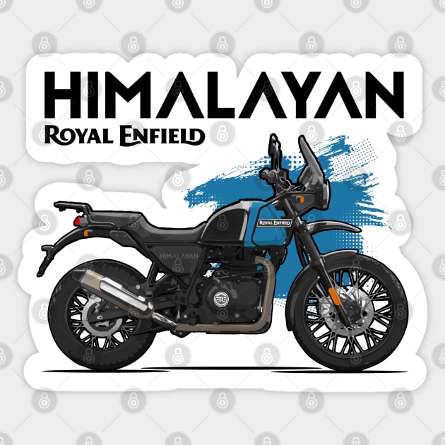 Himalayan - Blue - Himalayan Motorcycle - Sticker | TeePublic