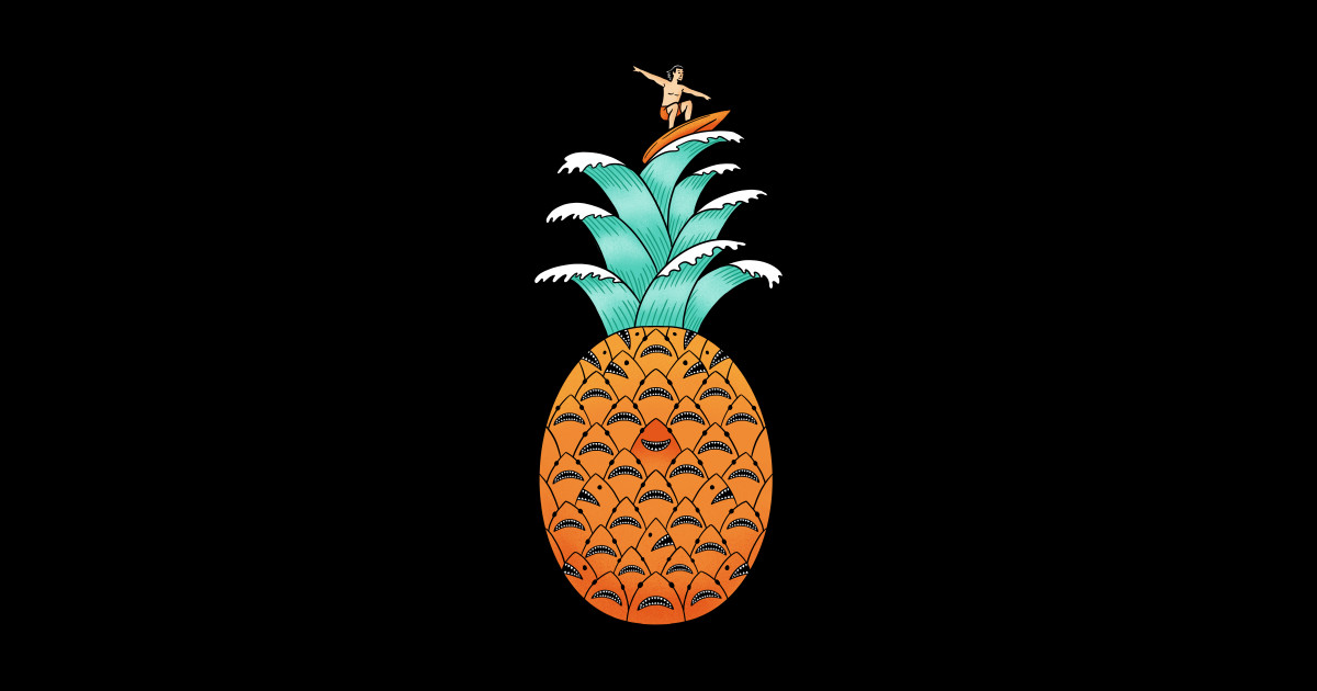 Sharks Pineapple - Shark - Sticker | TeePublic