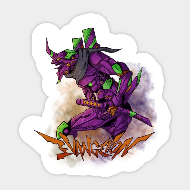 eva unit 01 - Evangelion - Sticker | TeePublic