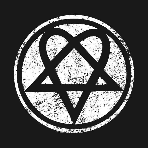 HEARTAGRAM - White - Pentagram - T-Shirt | TeePublic