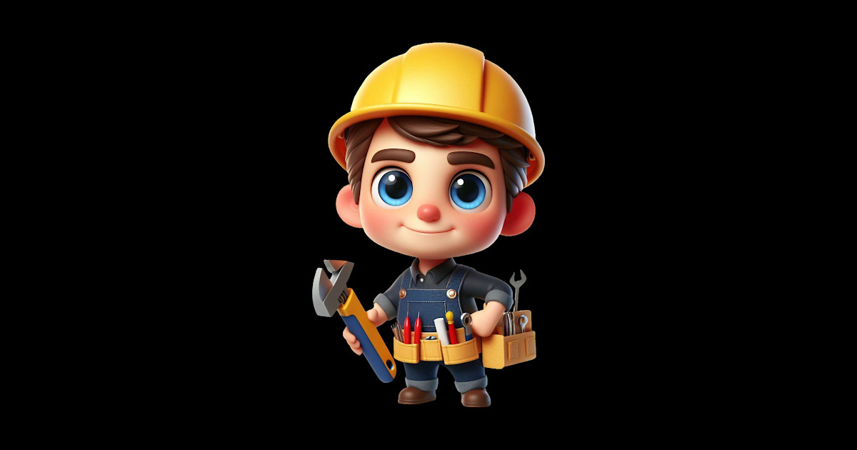 Cute Builder - Builder - Sticker | TeePublic