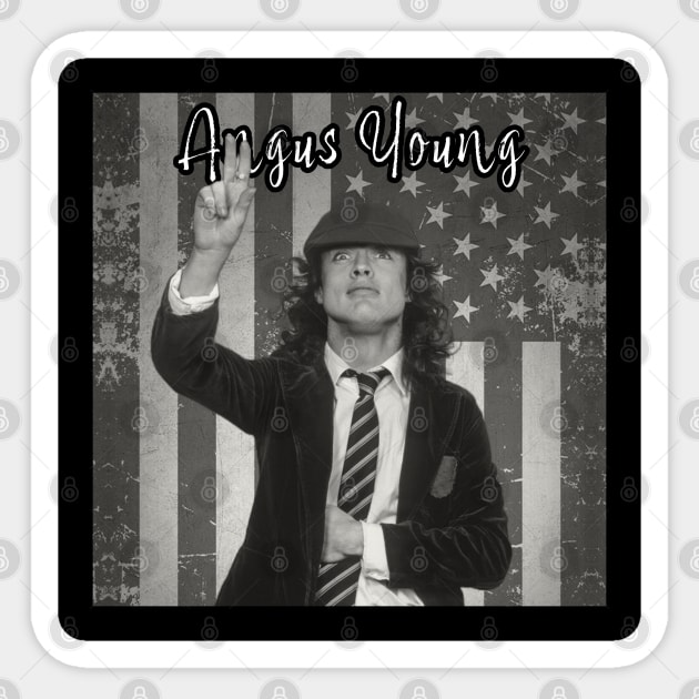 Angus Young / Metal Style - Angus Young - Sticker | TeePublic