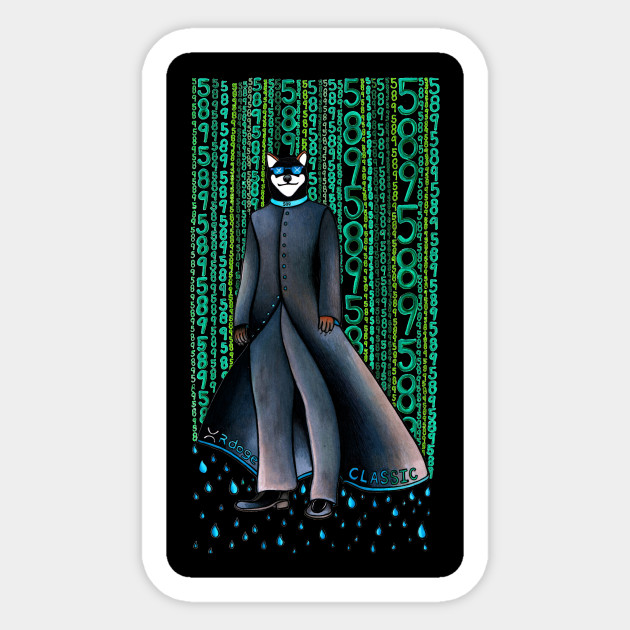 Neo Doge Matrix - Matrix - Sticker | TeePublic