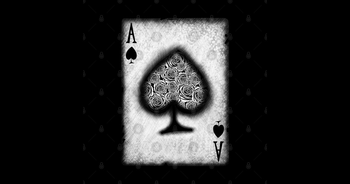 Ace of Spades with Roses - Ace Of Spades - Sticker | TeePublic
