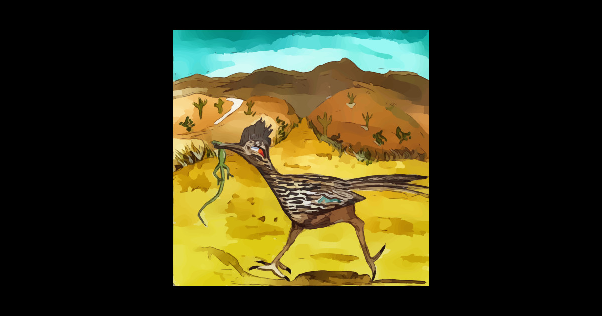 Road Runner and lizard - Roadrunner - Posters and Art Prints | TeePublic