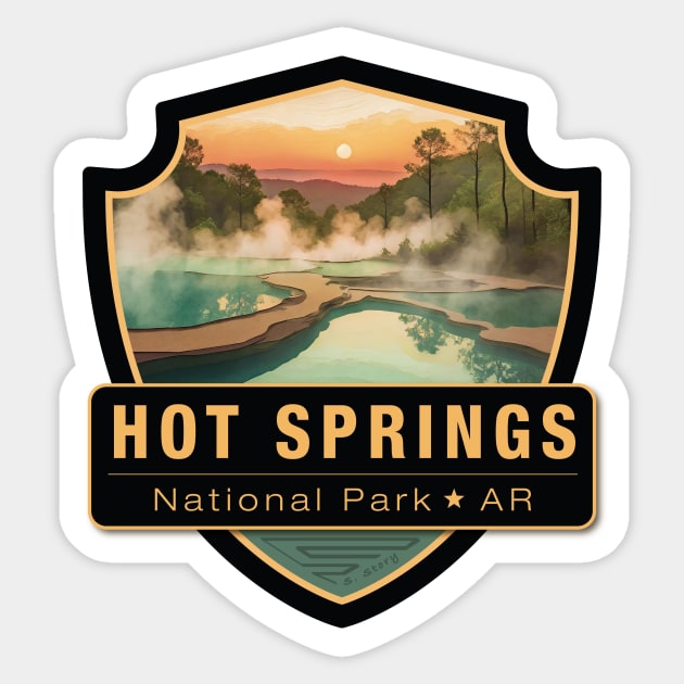 Hot Springs National Park - Hot Springs - Sticker | TeePublic