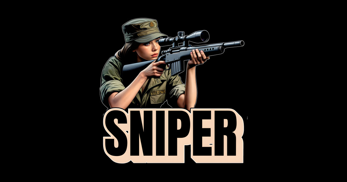 Sniper Girl - Sniper - Sticker | TeePublic