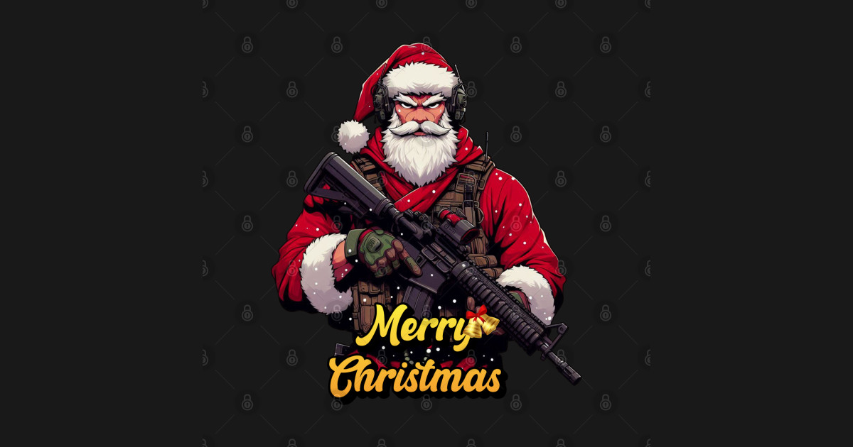 Tactical Santa - Santa - T-Shirt | TeePublic
