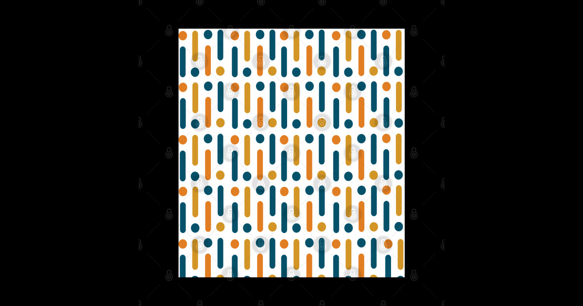 Retro Linear Dots Pattern - Vertical Lines Design - Sticker | TeePublic