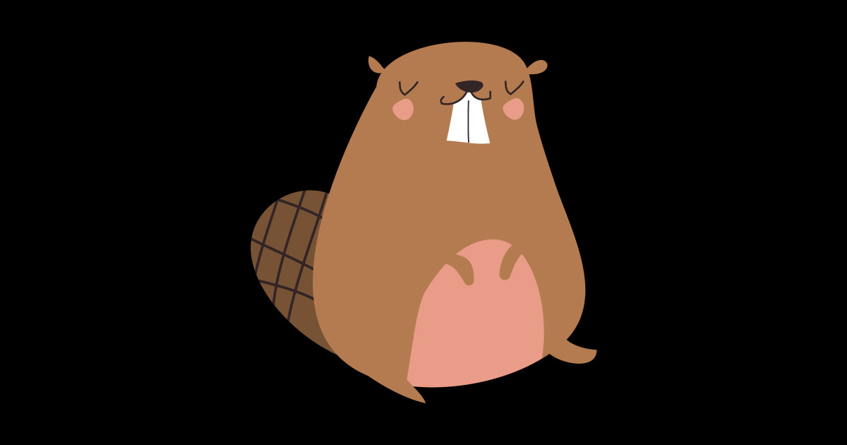 Smiling Beaver - Beaver - Sticker | TeePublic