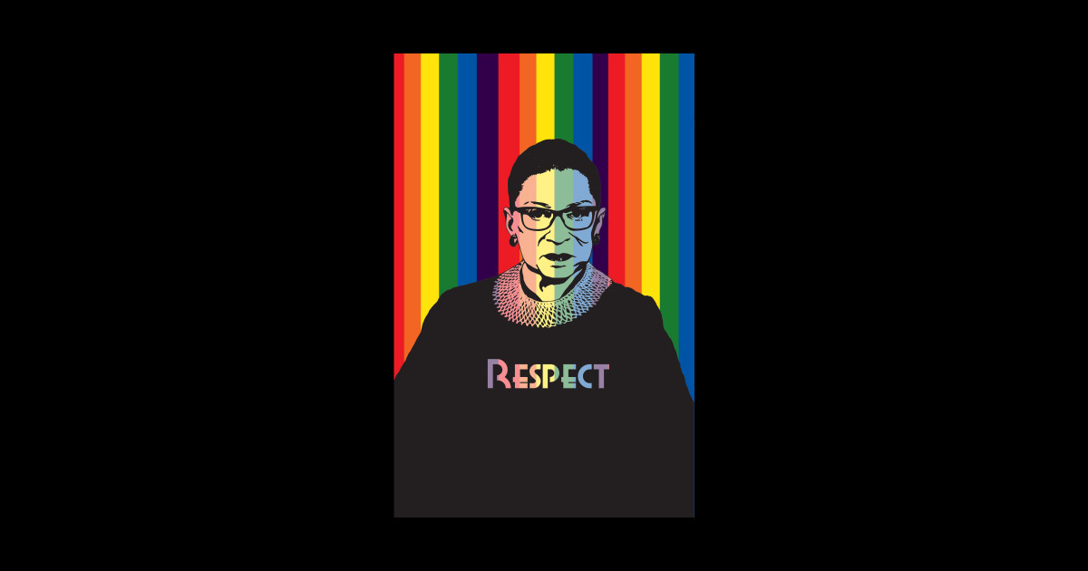 RBG Respect Rainbow - Ruth Bader Ginsburg - Sticker | TeePublic