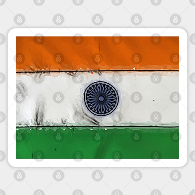 Indian flag - Indian Flag - Sticker | TeePublic