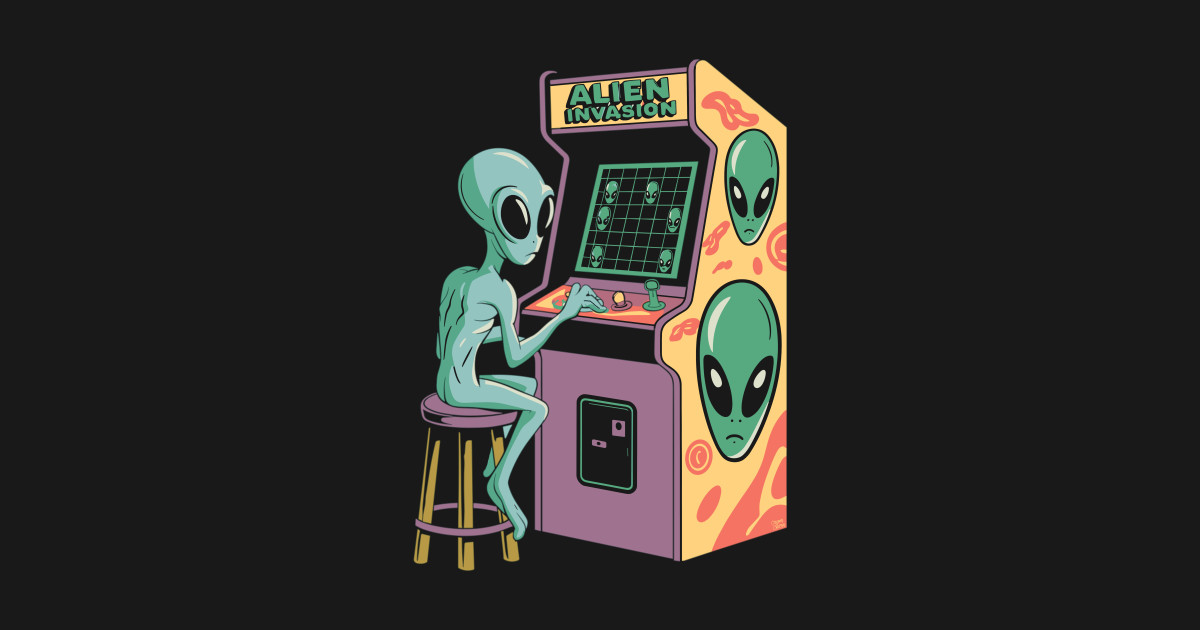 Alien Arcade Game T-Shirt | Wimsical