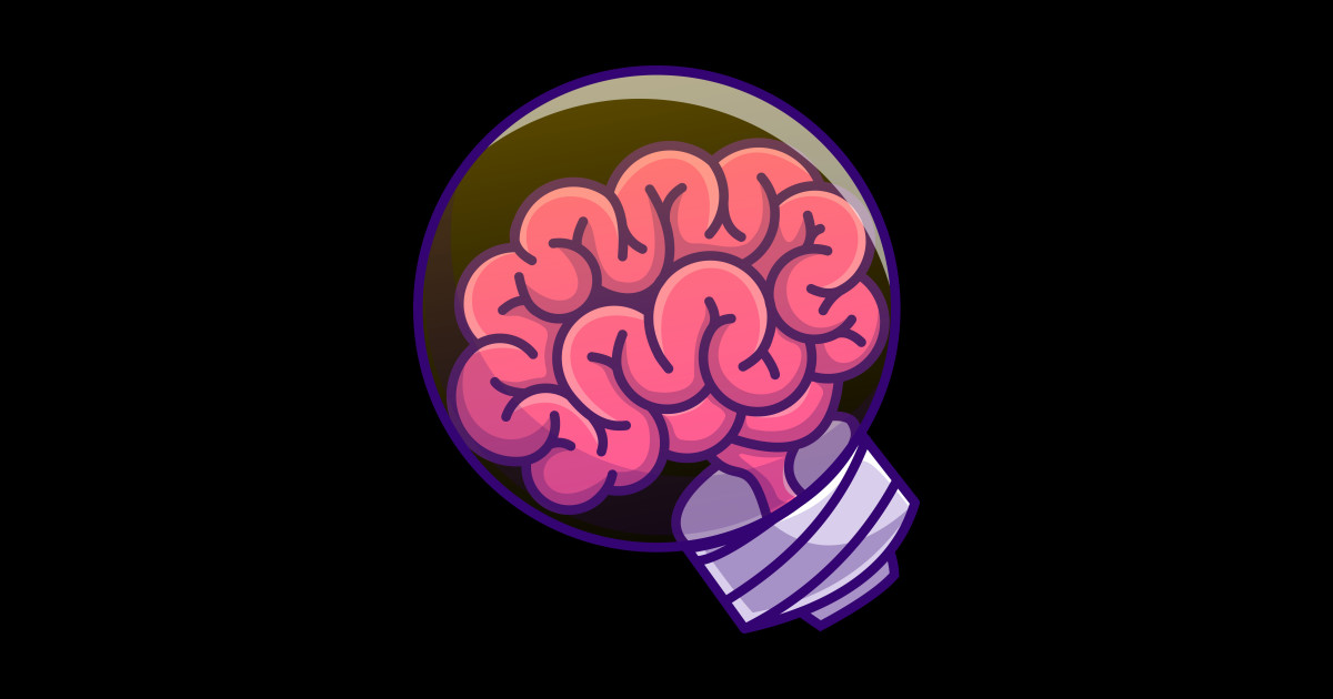 Lamp With Brain Cartoon - Lamp With Brain Cartoon - T-Shirt | TeePublic