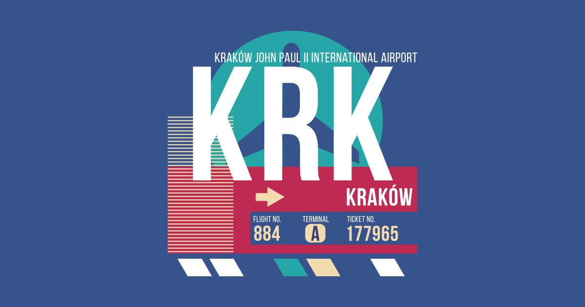 Krakow, Poland (KRK) Airport Code Baggage Tag E - Krakow Poland - T ...