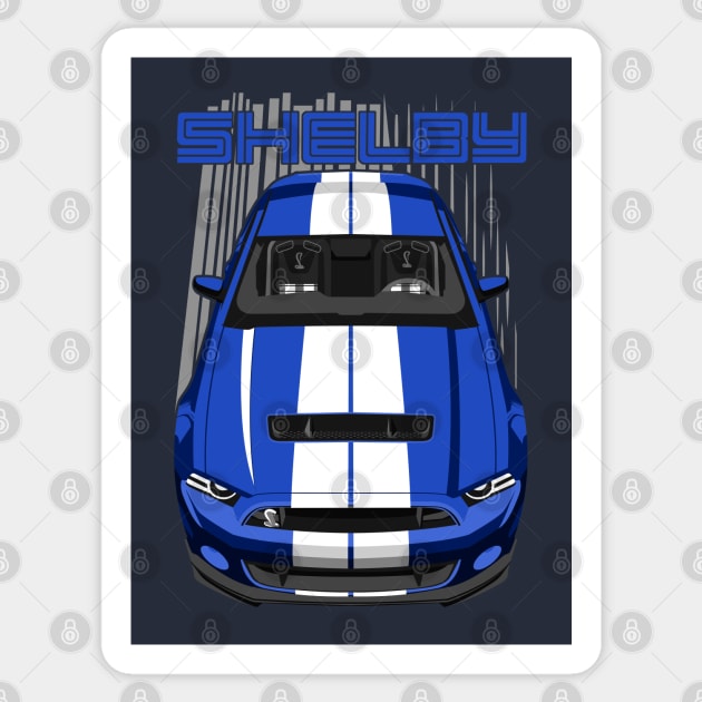 Shelby GT500 S197 - Blue & White - Mustang - Sticker | TeePublic