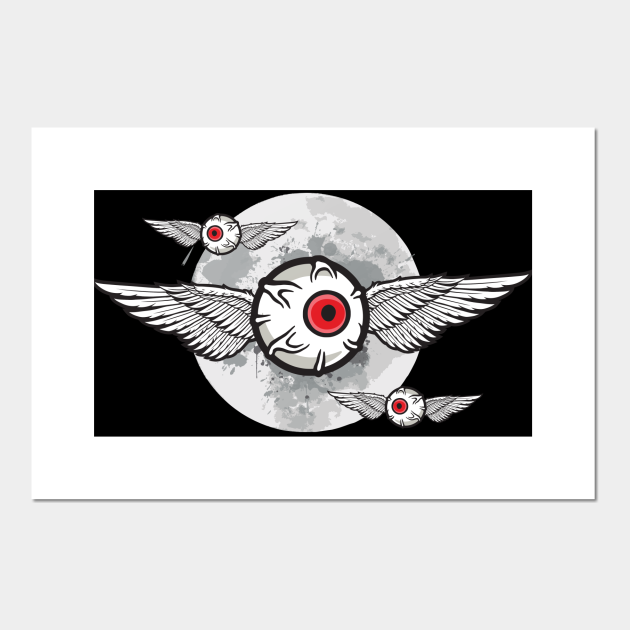 Weirdcore Aesthetic Eye Moon Winged Eye - Weirdcore - Posters and Art ...