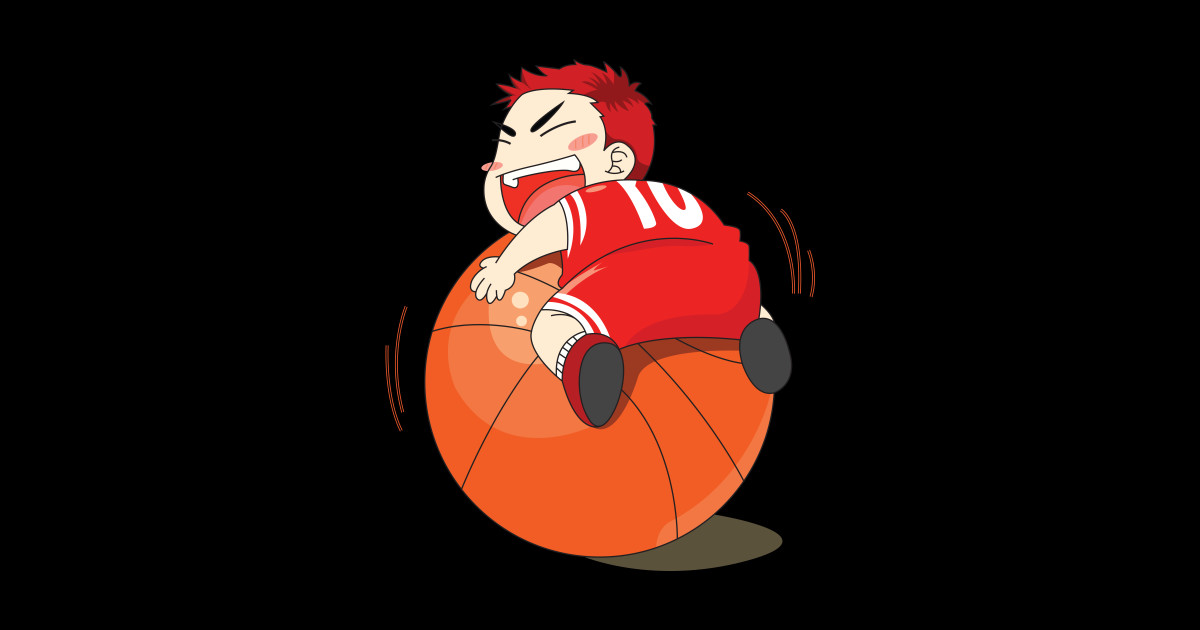 Tensai Hanamichi Sakurgai Chibi - Hanamichi Sakuragi - Sticker | TeePublic