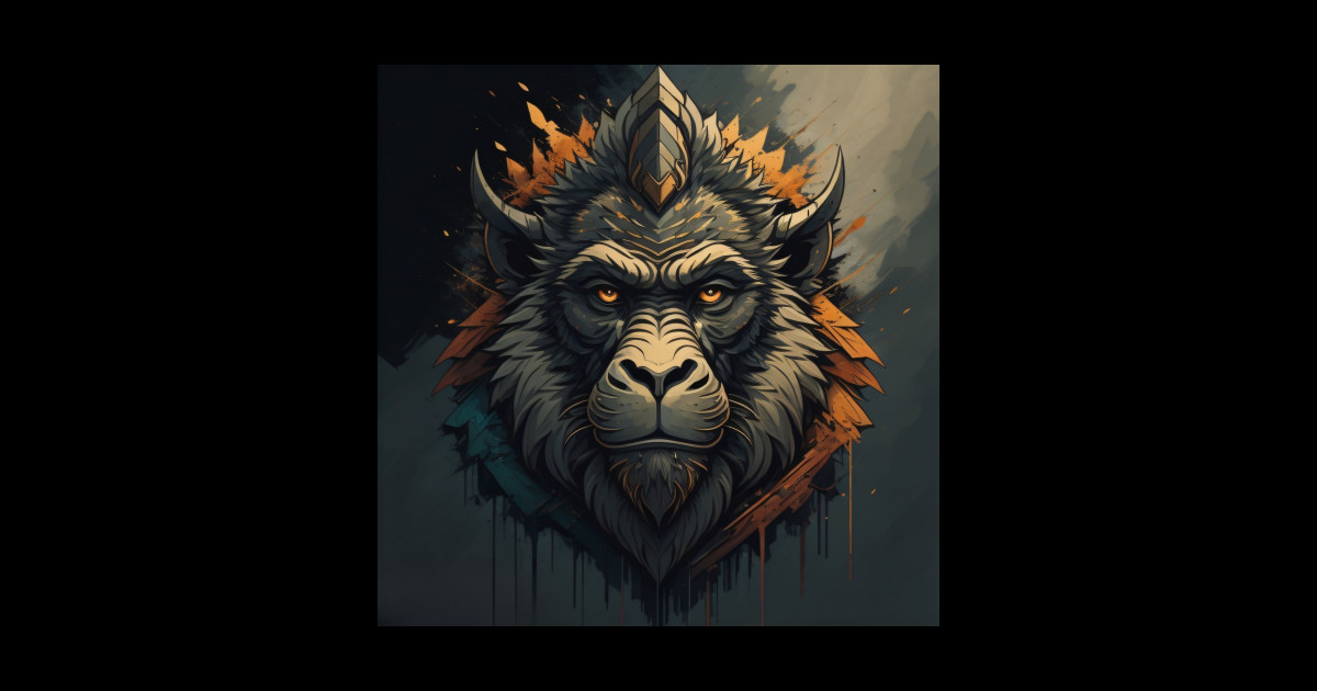 Interesting Monkey Design - Animals - Sticker | TeePublic