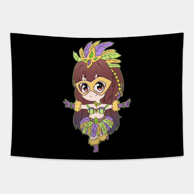 Kawaii Anime Mardi Gras Girl Manga Shirt For Japanese Anime Lovers Anime Tapestry Teepublic