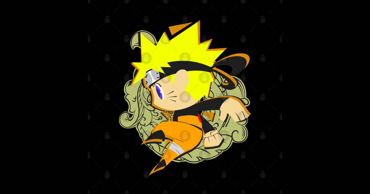 Naruto with a chibi style - Anime And Manga - Sticker | TeePublic