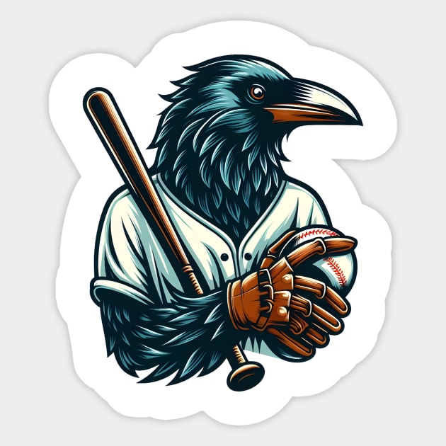 crows play baseball - The Crow - Sticker | TeePublic