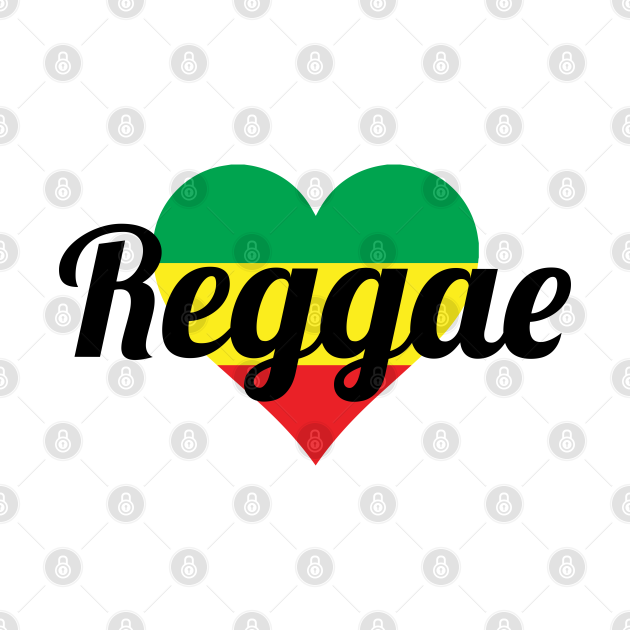 Reggae Heart - Reggae Music - T-Shirt | TeePublic