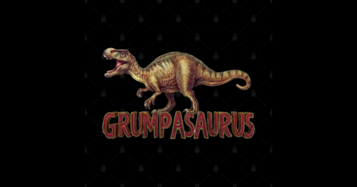 Grumpasaurus Rex Dinosaur Grandpa Birthday Funny Grandparents Day Gift ...