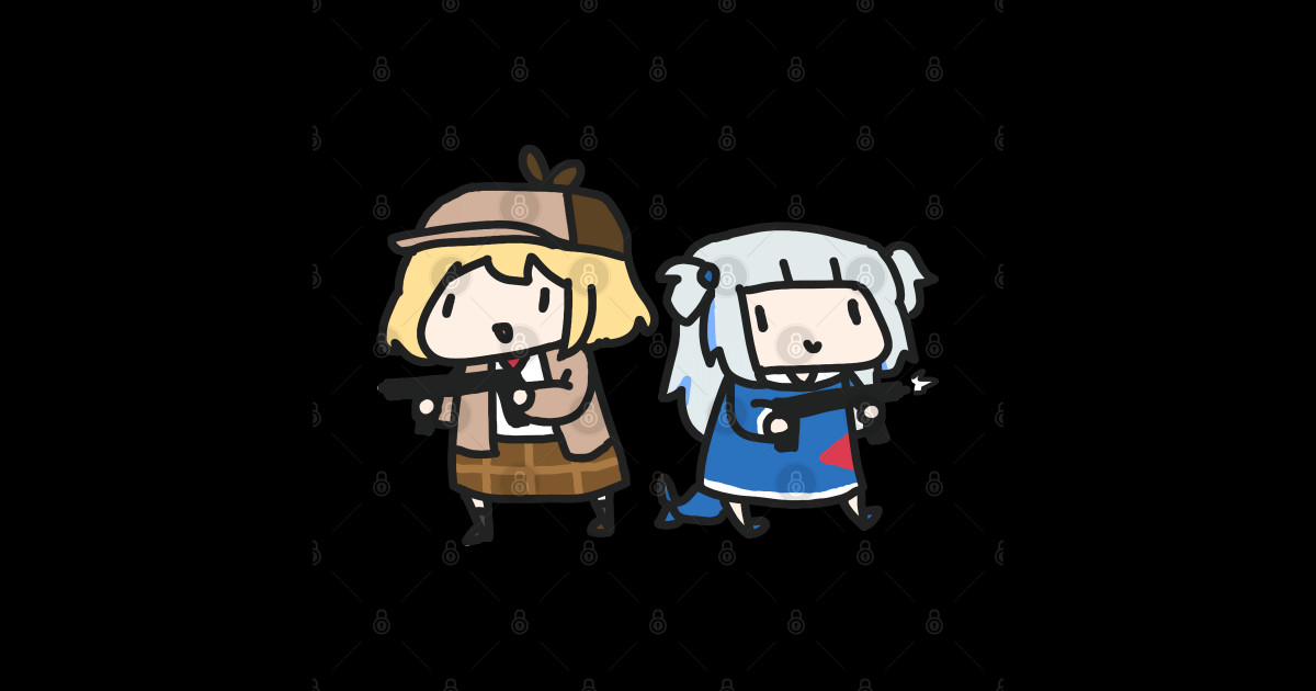 Smol AmeSame - Hololive English - Sticker | TeePublic