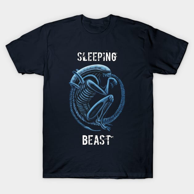 Sleeping Beast - Sleeping Xenomorph - T-Shirt | TeePublic
