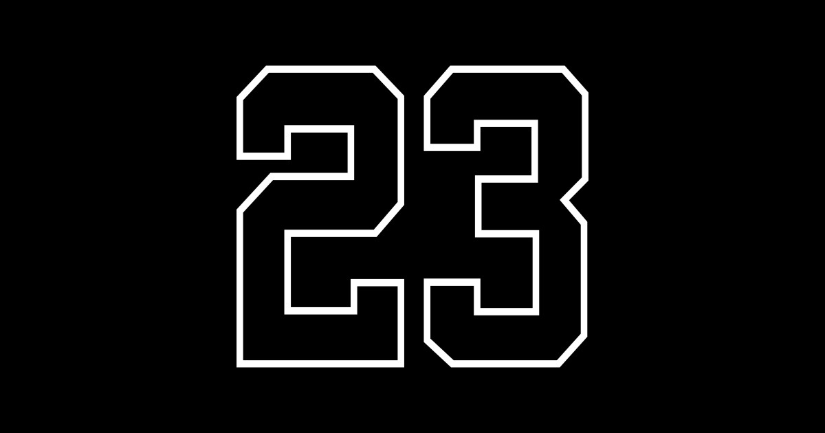 Number 23 - 23rd Birthday - Sticker | TeePublic