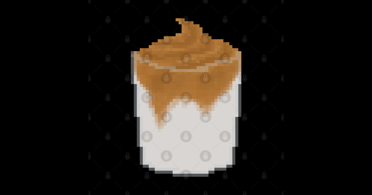 Dalgona coffee pixel art - Dalgona Coffee - Sticker | TeePublic