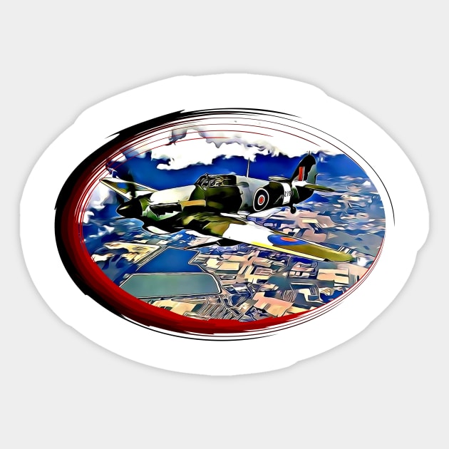 Supermarine Spitfire Fighter Aircraft - Fighter Aircraft - Sticker ...