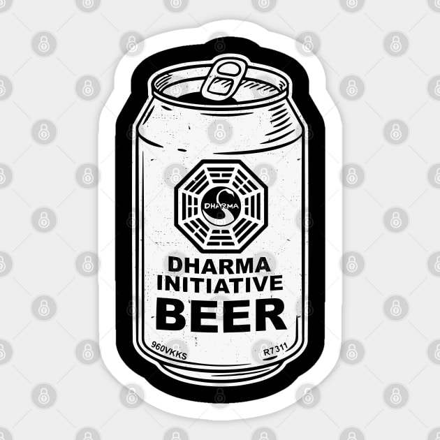 Dharma Initiative Beer - vintage Lost logo - Dharma - Sticker | TeePublic