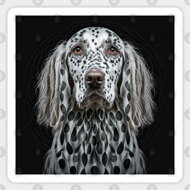 A Fractal Design of An Irish Setter - Irish - Sticker | TeePublic