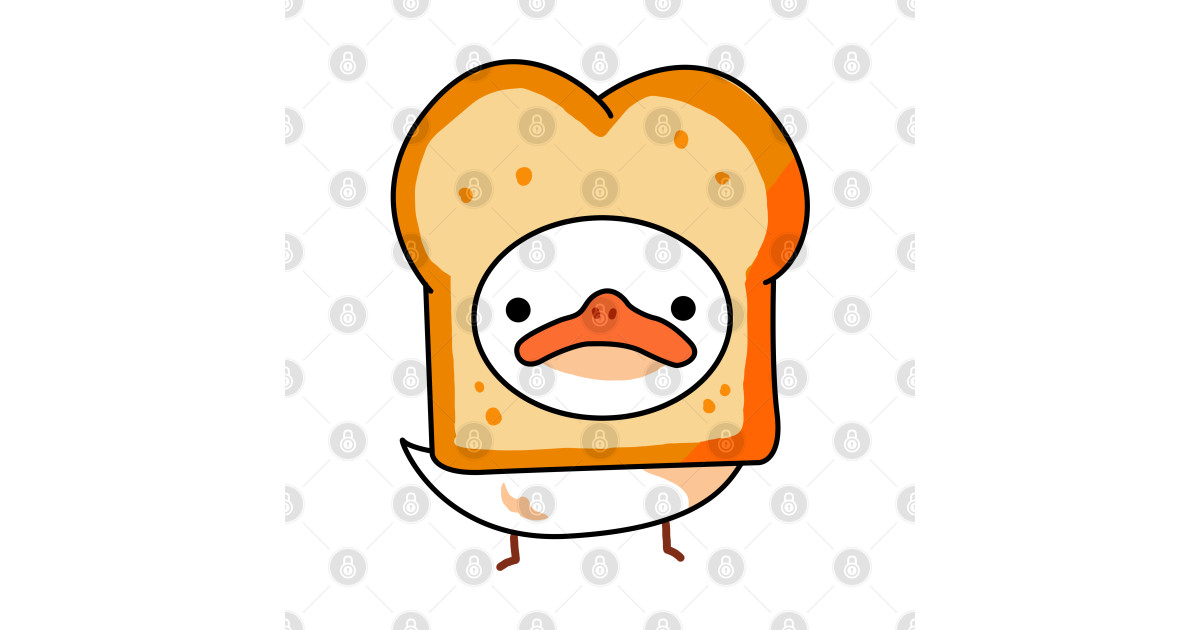 Duck stuck in bread! - Duck Meme - T-Shirt | TeePublic