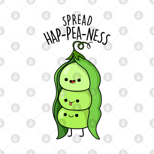 Spread Happeaness Cute Happy Peas Pun - Pea Pun - T-Shirt | TeePublic